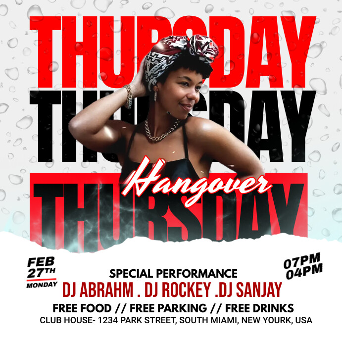 Thursday Night Party Template | PosterMyWall