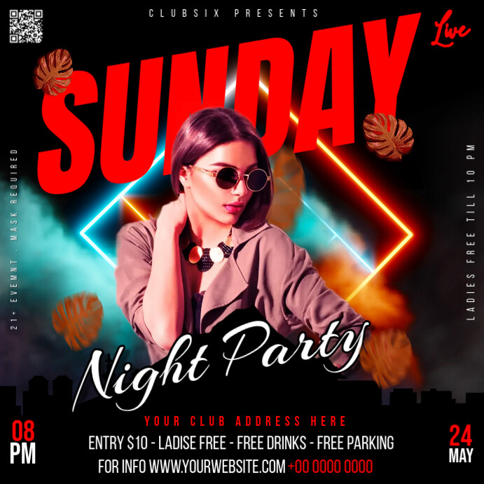 thursday night party Template | PosterMyWall