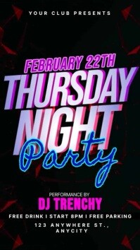 Thursday Night Party Template | PosterMyWall