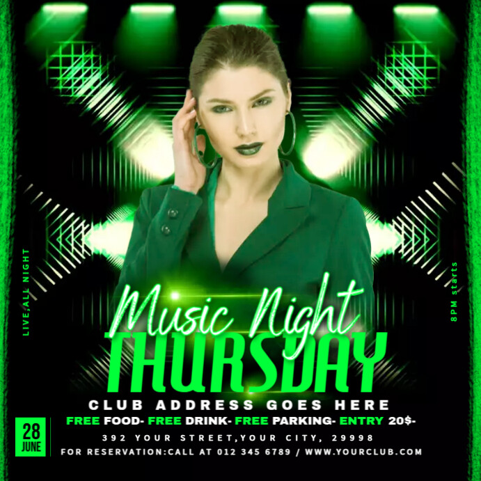 Thursday Night Party Template | PosterMyWall