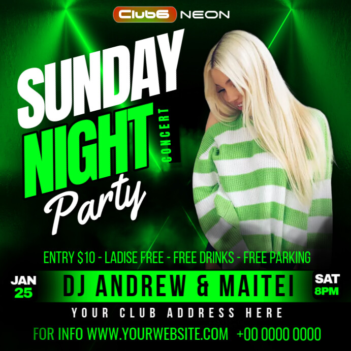 thursday night party Template | PosterMyWall