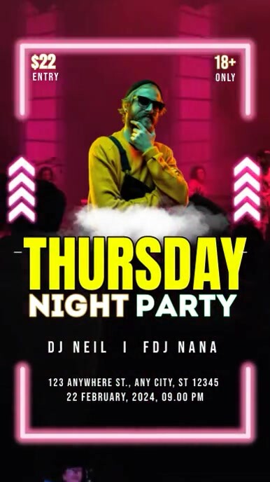 Thursday Night Party Template | PosterMyWall