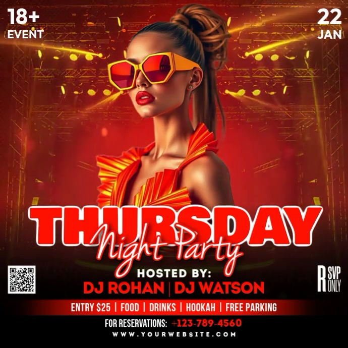 Thursday night party Template | PosterMyWall