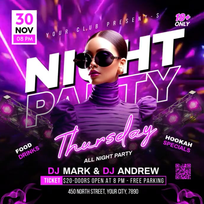 Thursday Night Party Template | PosterMyWall