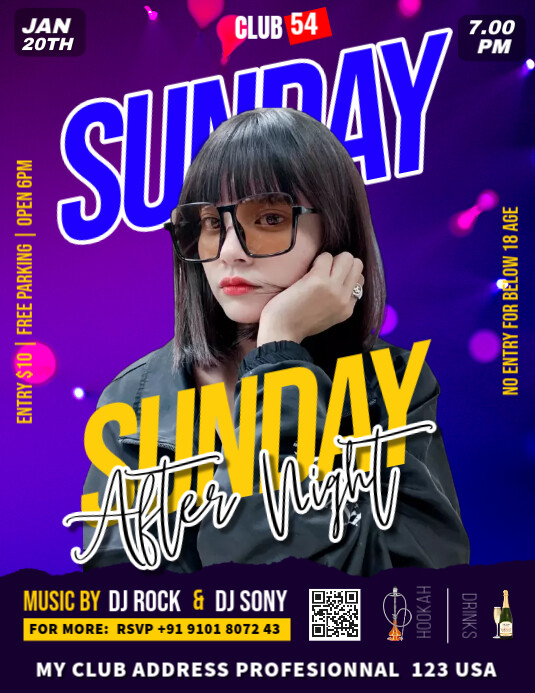 thursday night party Template | PosterMyWall