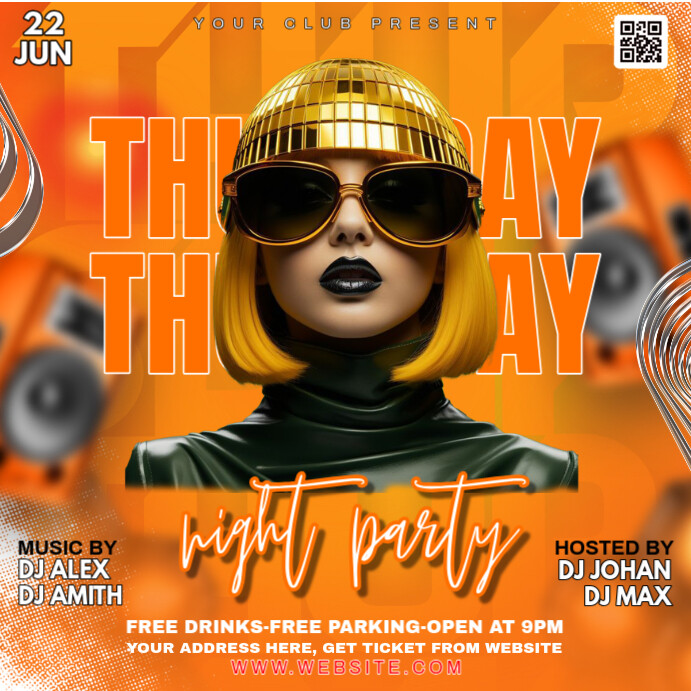 Thursday night party Template | PosterMyWall