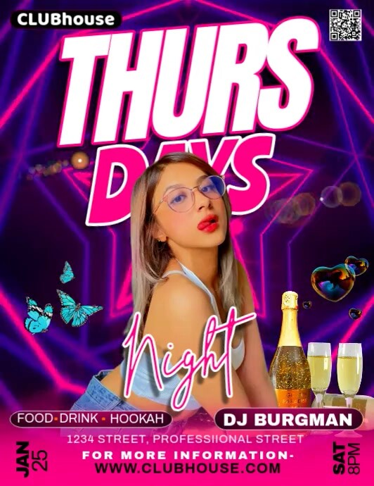 Thursday Night Party Template | PosterMyWall