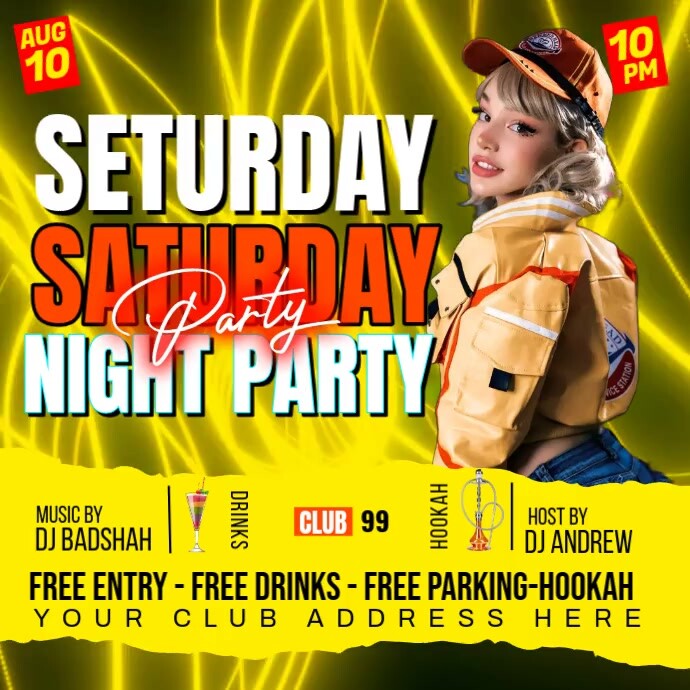 thursday night party Template | PosterMyWall