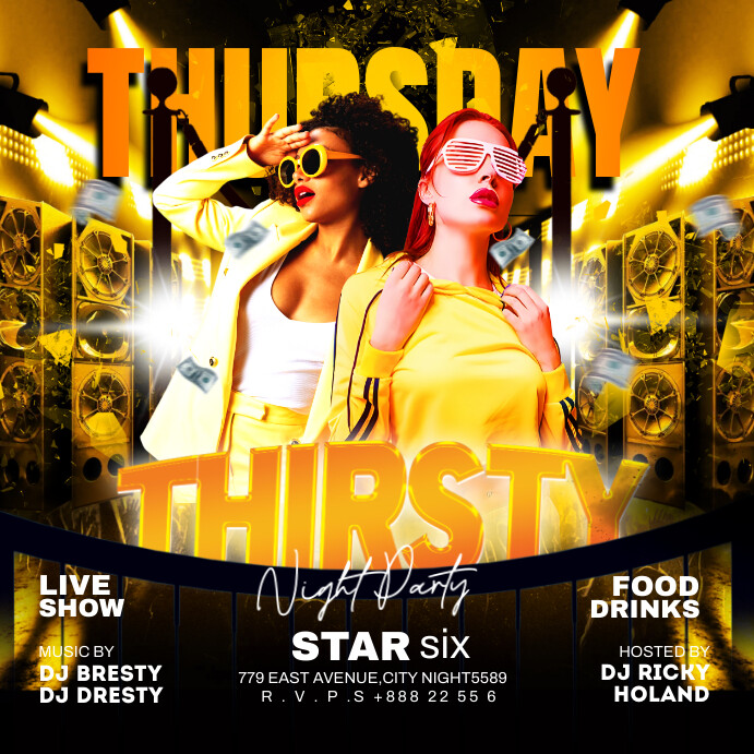 Thursday Night Party Template | PosterMyWall