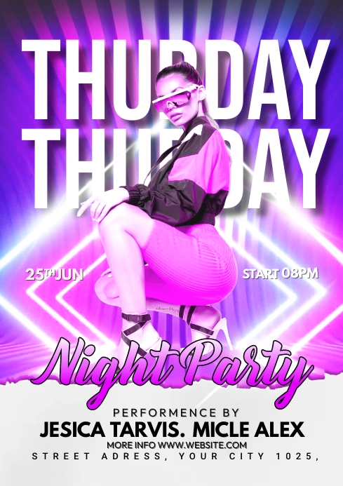 Thursday Night Party Flyer Template | PosterMyWall