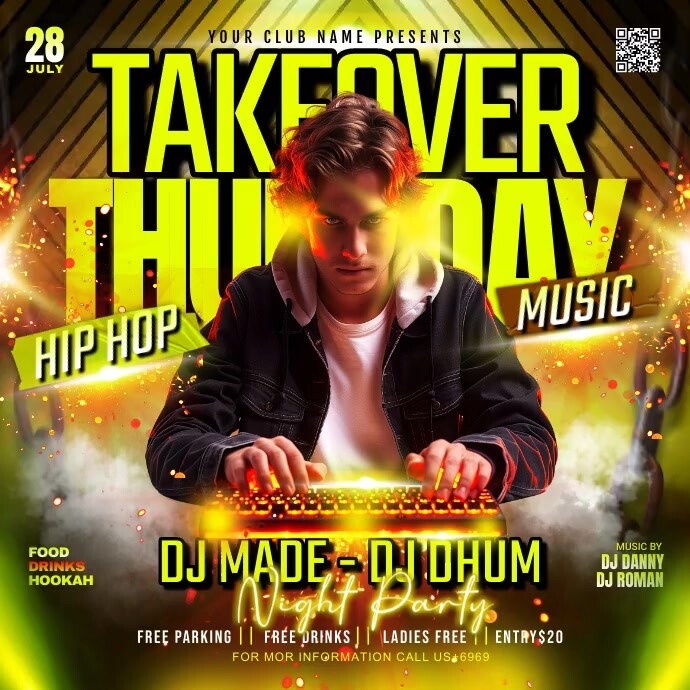 THURSDAY NIGHT PARTY FLYER Template | PosterMyWall