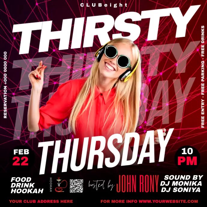 Plantilla de thursday night party flyer | PosterMyWall