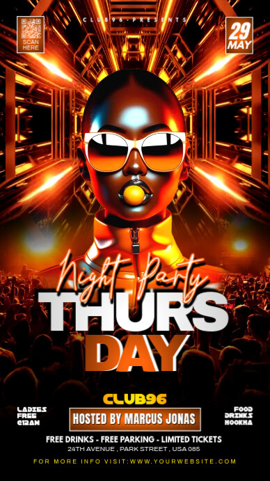 Thursday night party flyer Template | PosterMyWall