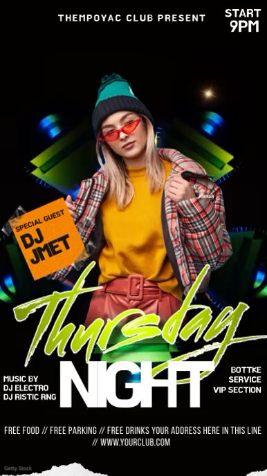 Thursday Night Party Video Template | PosterMyWall