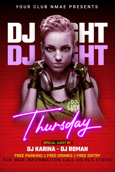 thursday night party video flyer Template | PosterMyWall