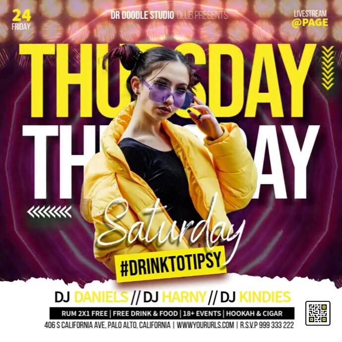 Plantilla de Thursday Night Party Video Templates | PosterMyWall