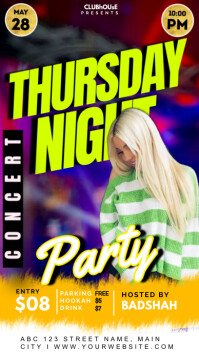 thirsty thursday night bar club dj night Template | PosterMyWall