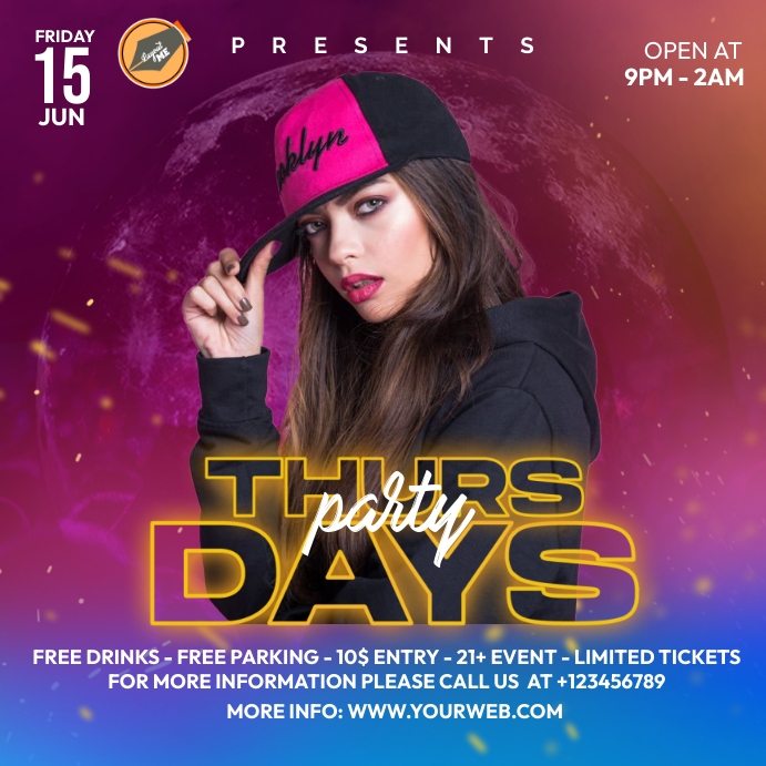 Thursday Party Ads Template | PosterMyWall