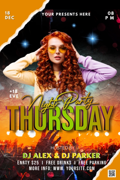 THURSDAY PARTY Template | PosterMyWall