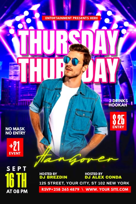 THURSDAY PARTY Template | PosterMyWall