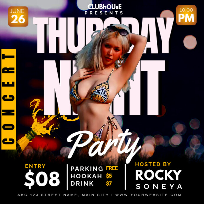 Plantilla de thursday party | PosterMyWall