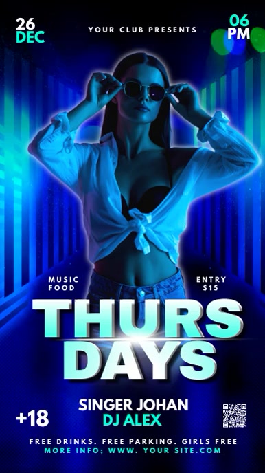 THURSDAY PARTY Template | PosterMyWall