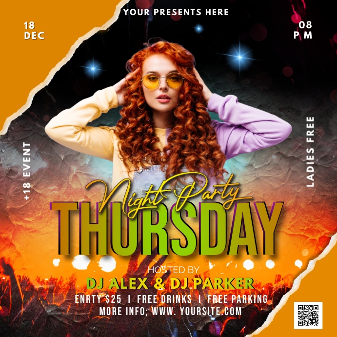THURSDAY PARTY Template | PosterMyWall