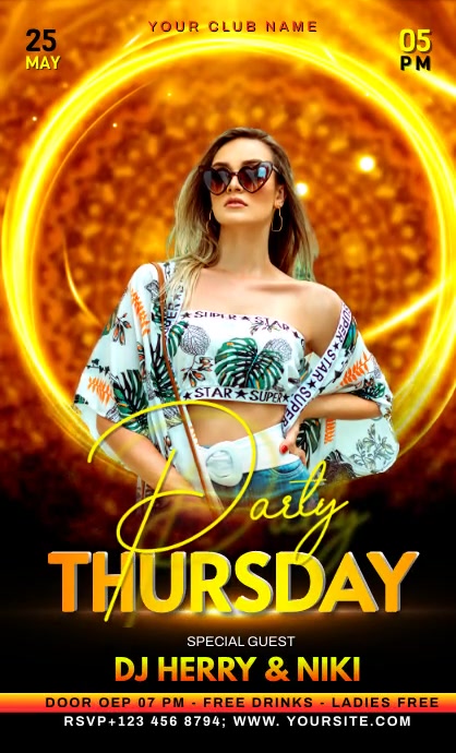 Plantilla de THURSDAY PARTY | PosterMyWall