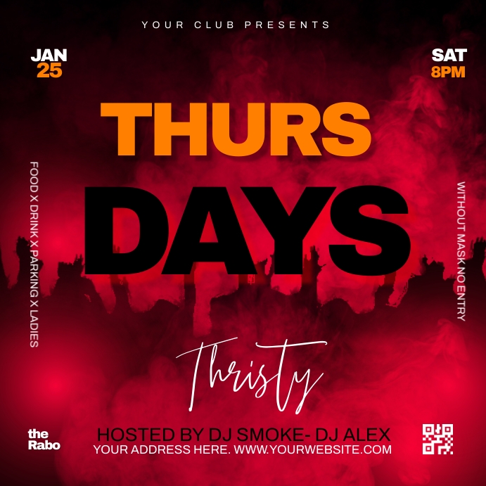Plantilla de thursday party | PosterMyWall