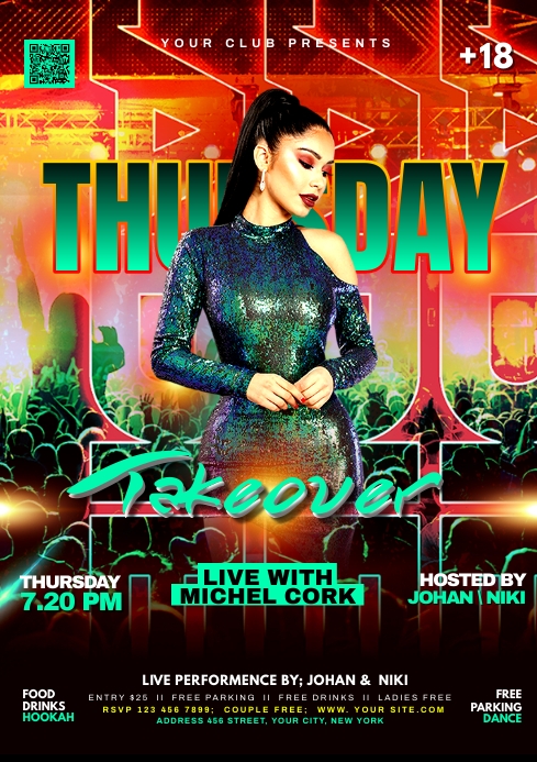 THURSDAY PARTY Template | PosterMyWall