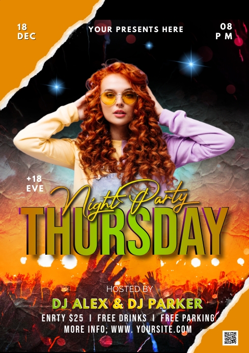 THURSDAY PARTY Template | PosterMyWall