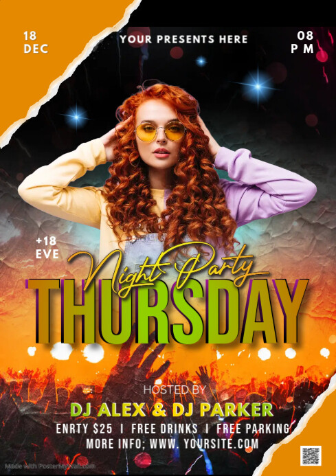 THURSDAY PARTY Template | PosterMyWall