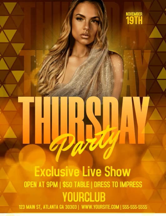 Thursday Party Template | PosterMyWall