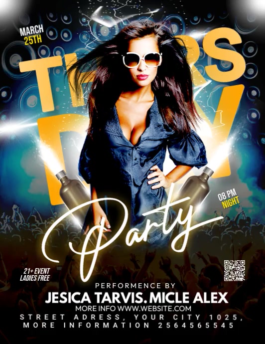 Thursday Party Flyer Template | PosterMyWall