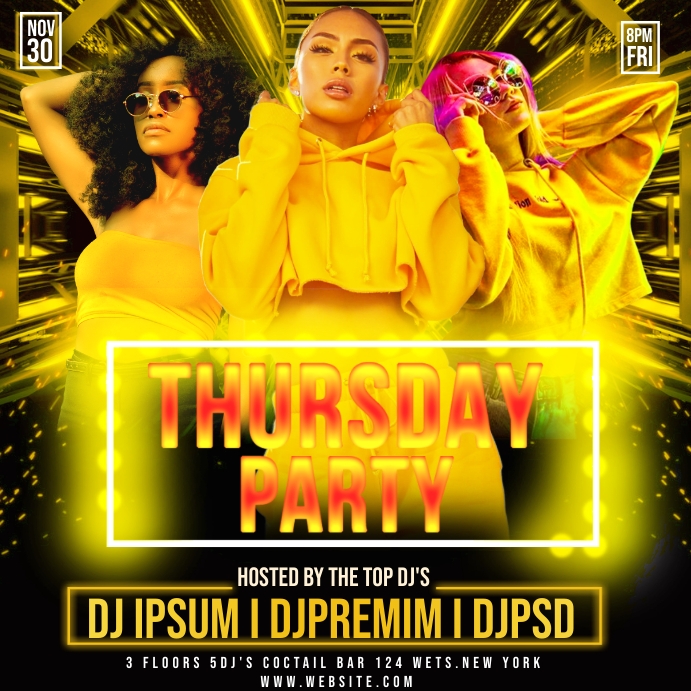 Thursday Party Flyer Template | PosterMyWall