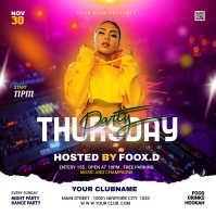 Thursday night club party flyer template | PosterMyWall