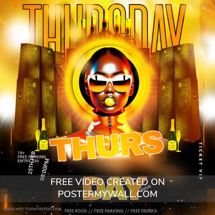 Plantilla de Thursday party flyer | PosterMyWall