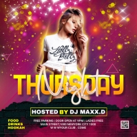 Thursday night club party flyer template | PosterMyWall