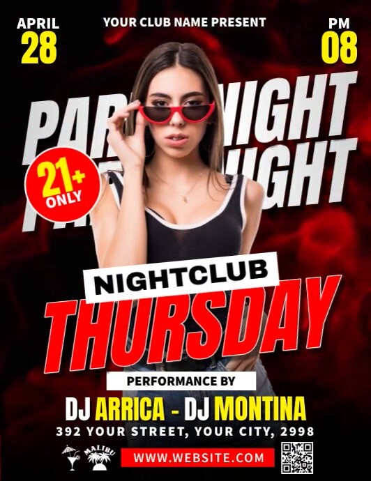 Thursday Party Night Template | PosterMyWall