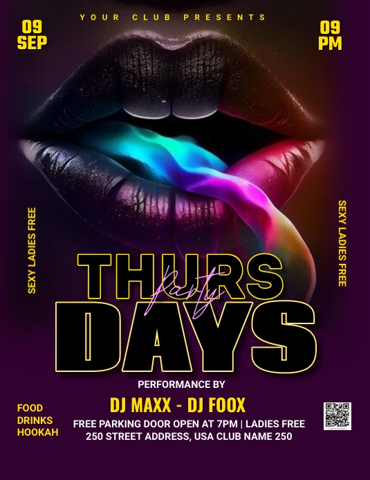 Thursday party template | PosterMyWall