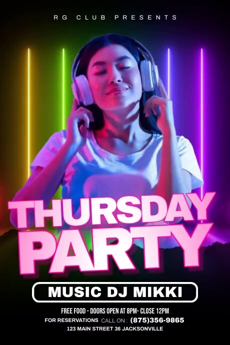 Modèle Thursday Party Video | PosterMyWall