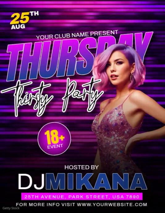 Plantilla de Thursday Party Video | PosterMyWall