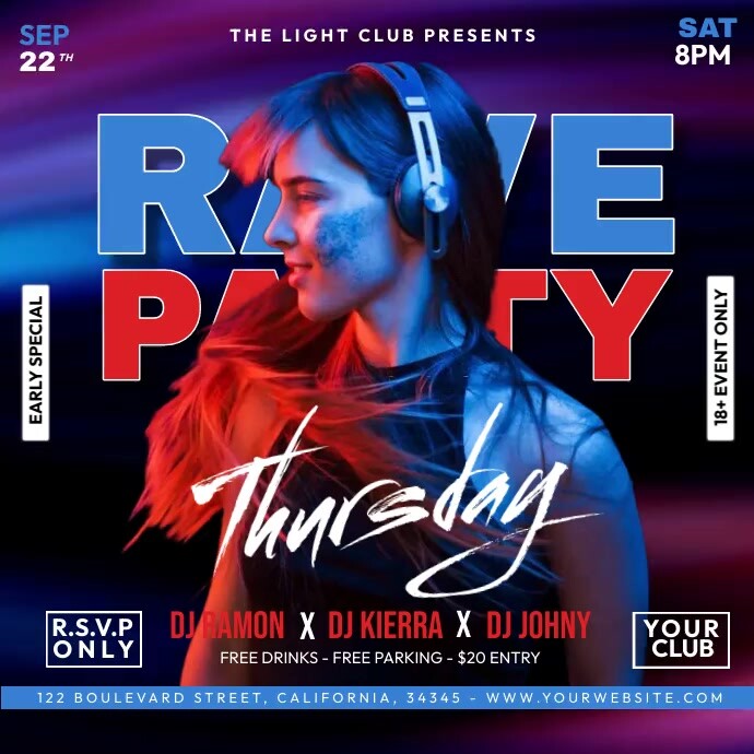 Thursday Party Video Template | PosterMyWall