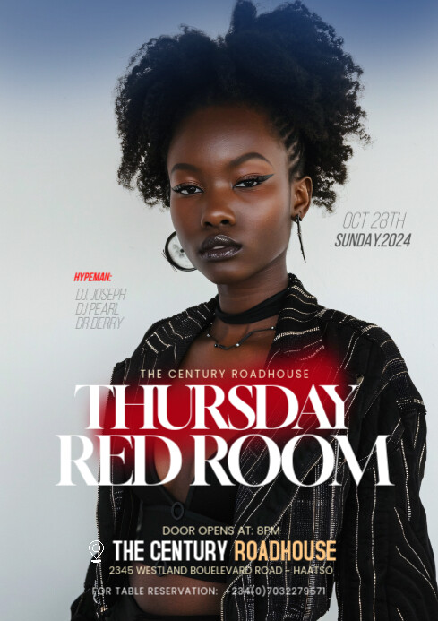 Thursday Red Room Party Design Template | PosterMyWall