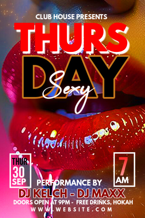 Thursday sexy flyer Template | PosterMyWall