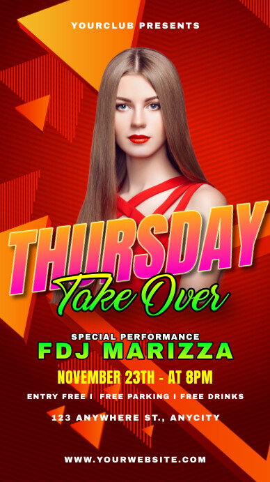 Copy of Thursday Take Over Party | PosterMyWall