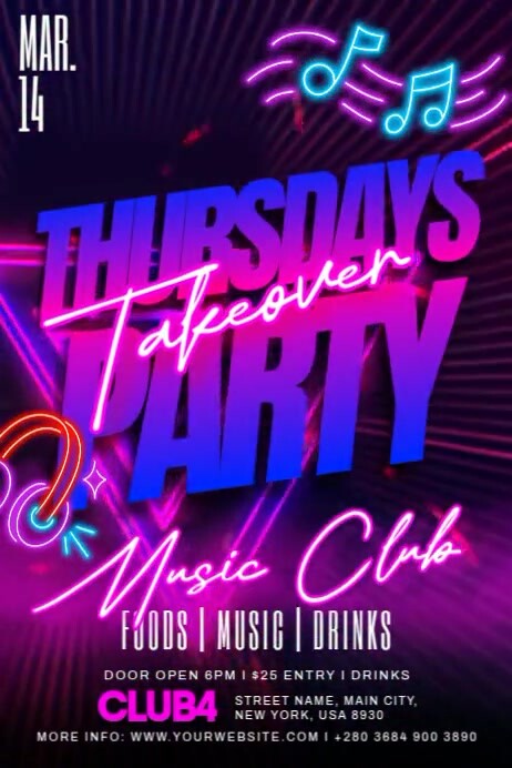 Thursday Takeover Template | PosterMyWall