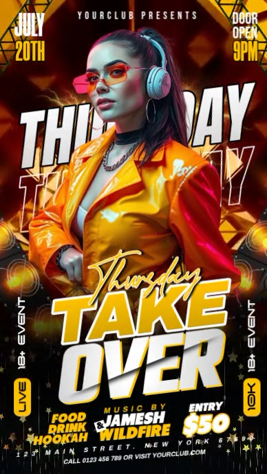 Copy of thursday takeover night party | PosterMyWall
