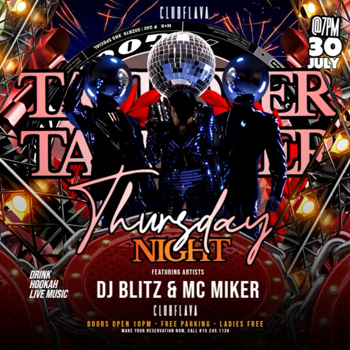 Plantilla de thursday takeover night party flyer | PosterMyWall