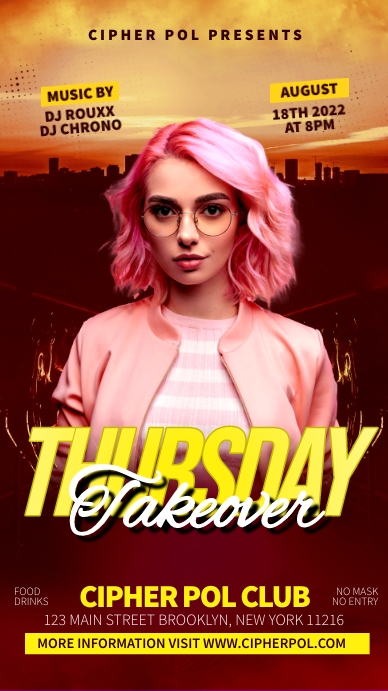 Thursday Takeover Party Ads Template | PosterMyWall